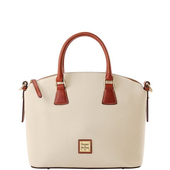 Dooney & Bourke | Bags | Dooney Bourke Pebble Grain Domed Satchel Bone ...